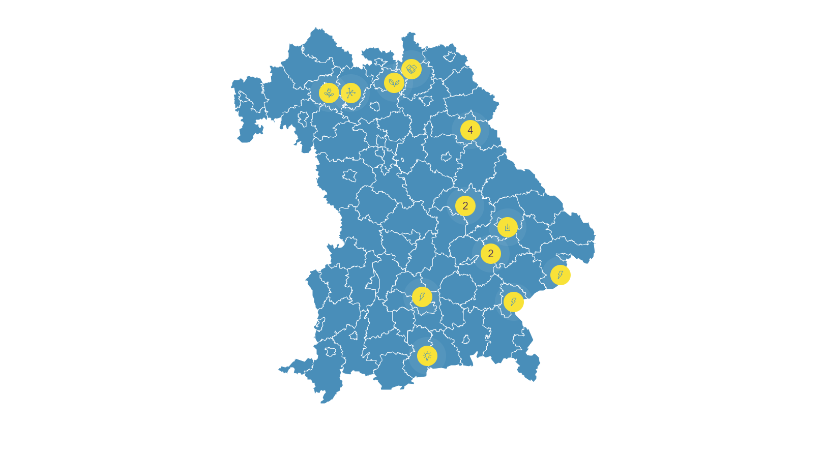 Bayernwerk-Projektkarte